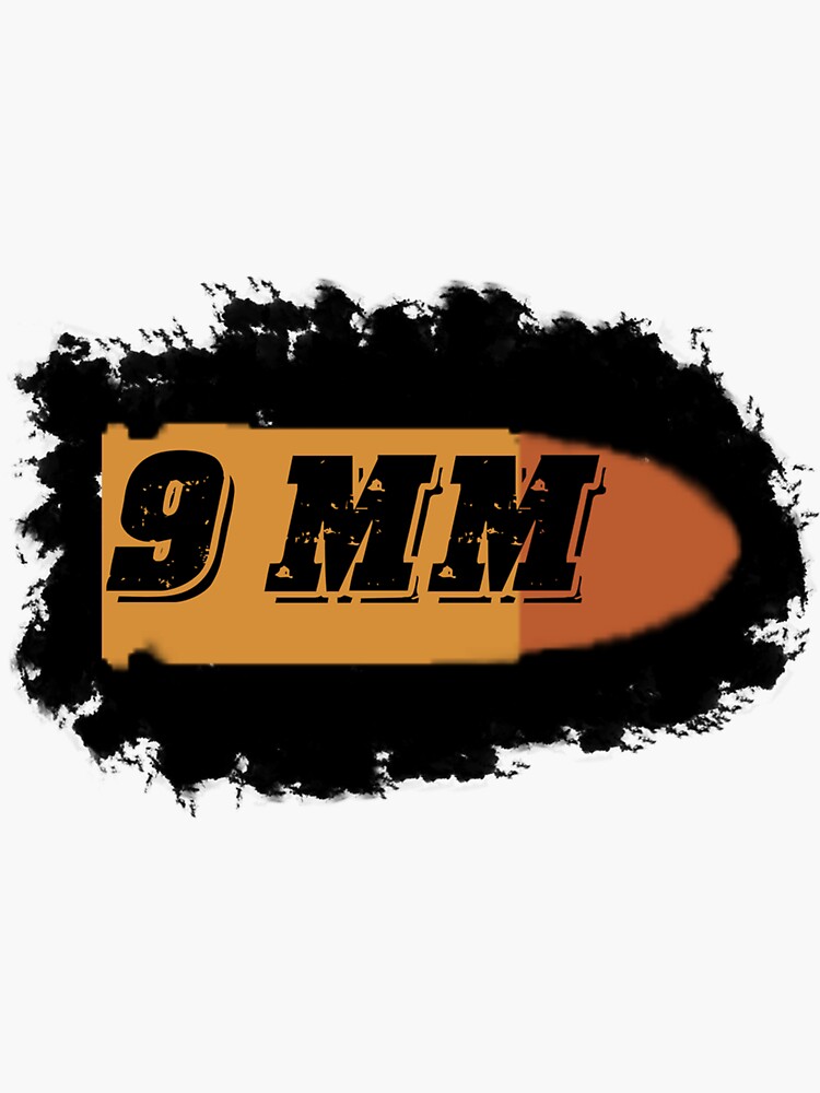 "9mm luger ammo can label pistol bullet box Sticker" Sticker by ...