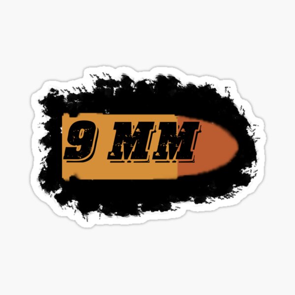 "9mm luger ammo can label pistol bullet box Sticker" Sticker by ...