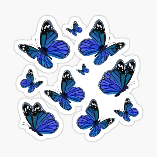 "Blue Butterflies Sticker Pack" Sticker for Sale by sage-and-co | Redbubble