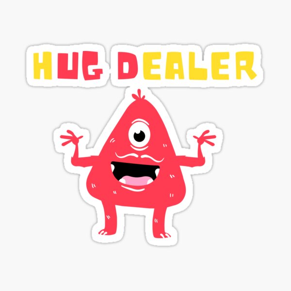 "Hug dealer as healer cute and kawaii by cosmic deck." Sticker for Sale ...