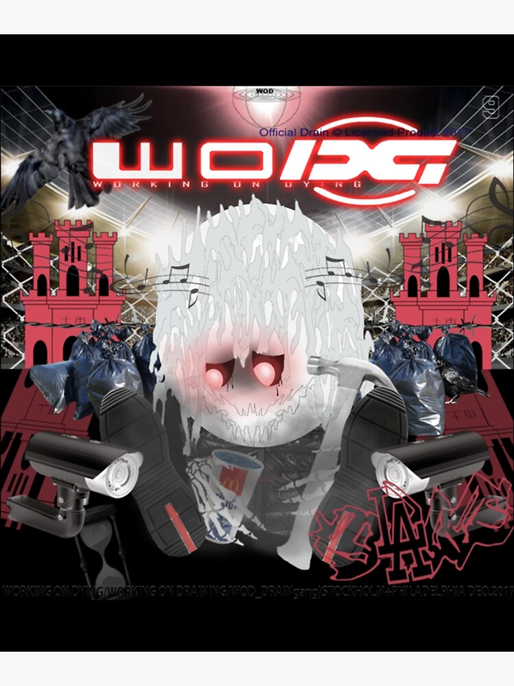 "Bladee Drain Gang Working on Dying WODG merch " Photographic Print by ...