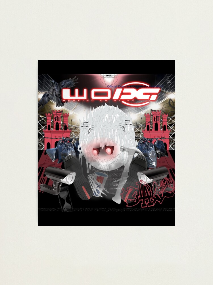 "Bladee Drain Gang Working on Dying WODG merch " Photographic Print by ...