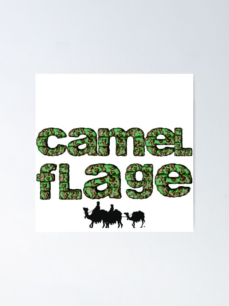 Póster «Tipografía de camuflaje Camelflage - Cool, Tipografía Camuflaje ...