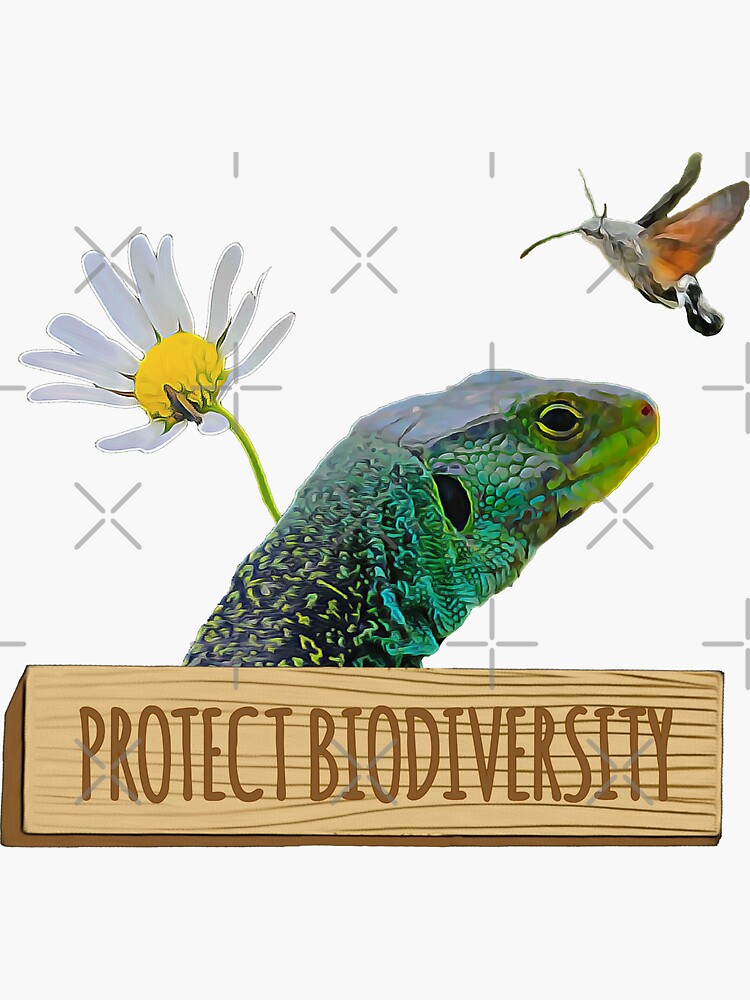 "Protect biodiversity - Flora & Fauna" Sticker for Sale by dbulnesr ...