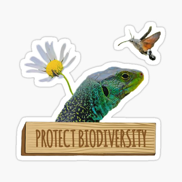 "Protect biodiversity - Flora & Fauna" Sticker for Sale by dbulnesr ...