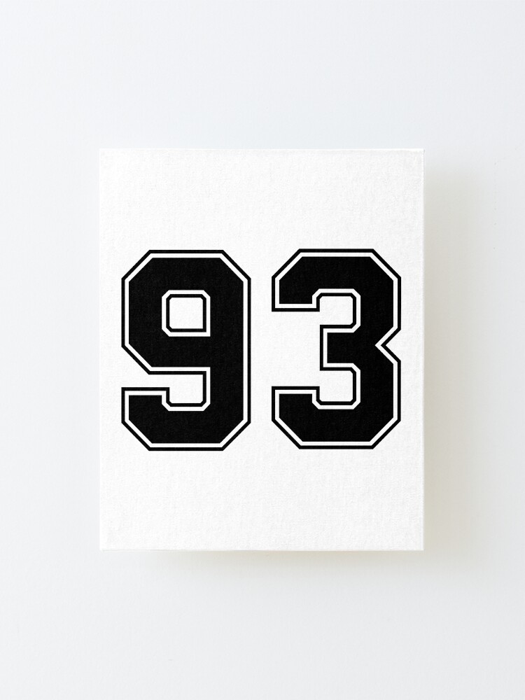 "93 American Football Classic Vintage Sport Jersey Number in black ...