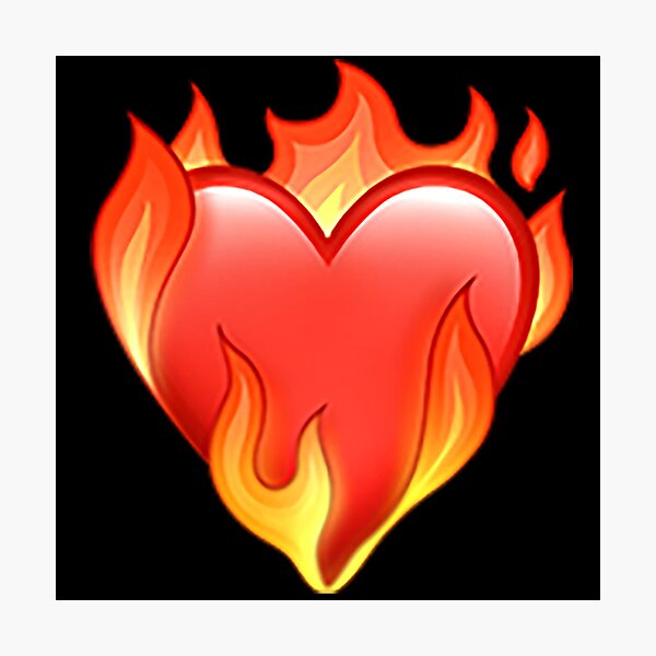 "flaming heart" Photographic Print by rare-colors | Redbubble