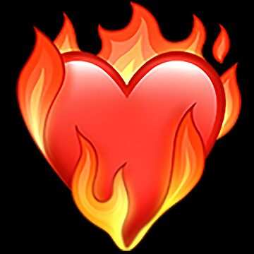 "flaming heart" Sticker by rare-colors | Redbubble