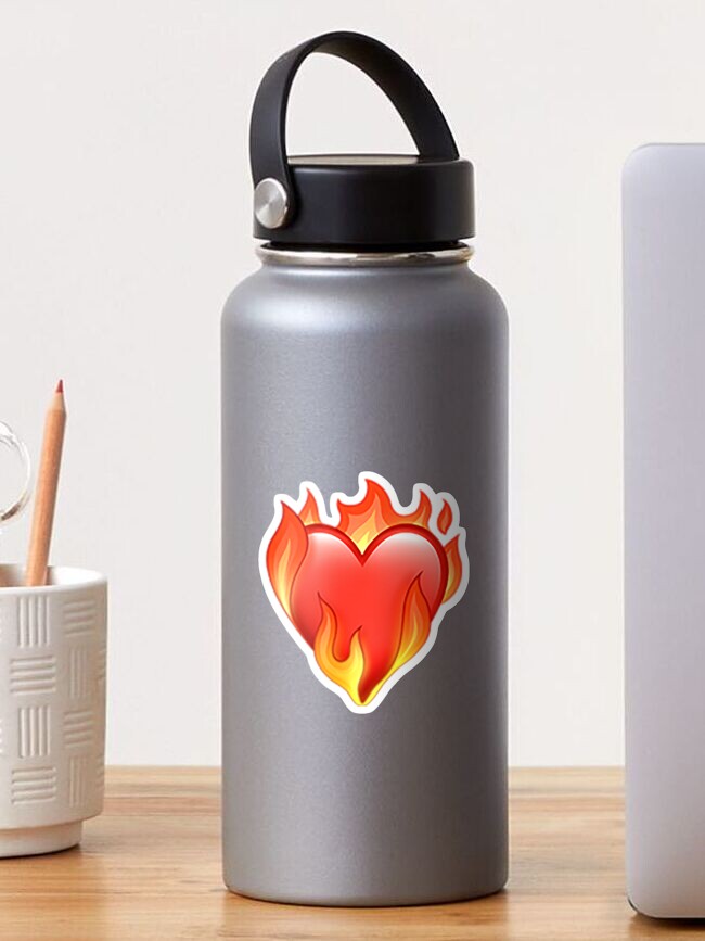 "flaming heart" Sticker by rare-colors | Redbubble