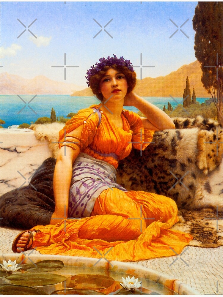 HD JOHN WILLIAM GODWARD - With Violets Wreathed and Robe of Saffron Hue ...