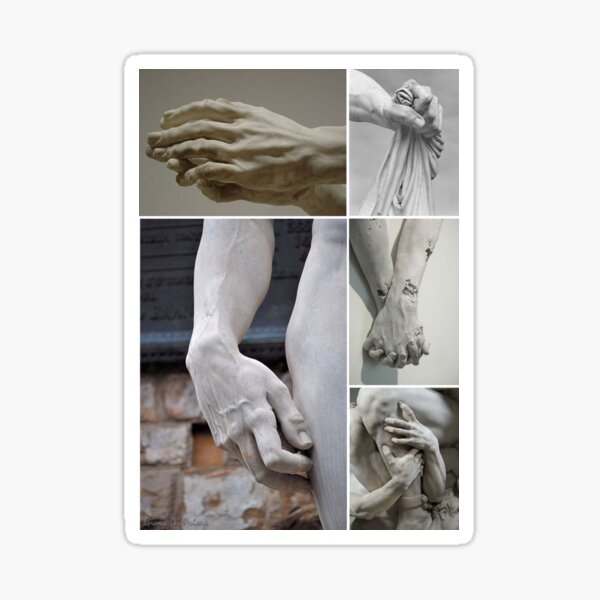 "Hands sculpture" Sticker for Sale by Shirtbite | Redbubble