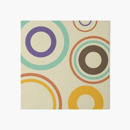 "Sirkel, Retro Circle Pattern in Retro Color Scheme" Art Board Print by ...