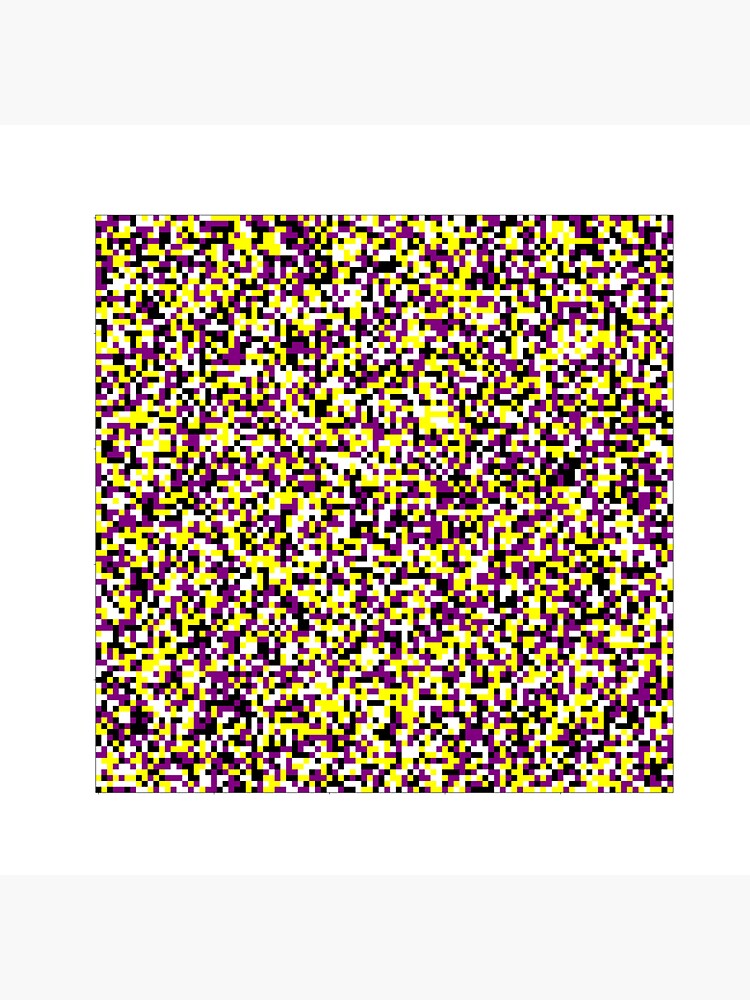 "Multi colours grid random pattern 100x100 dots, yellow-purple" Sticker ...