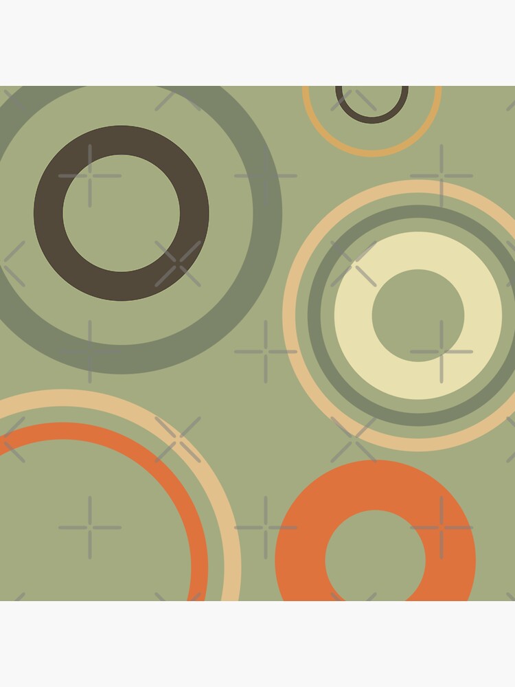 "Sirkel, Retro Circle in Pattern in Retro Color Scheme" Sticker by ...