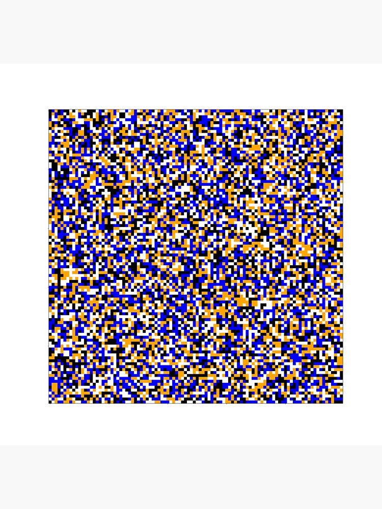 "Multi colours grid random pattern 100x100 dots, blue-orange" Sticker ...