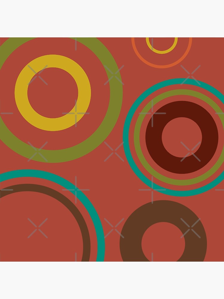 "Sirkel, Retro Circle in Pattern in Retro Color Scheme" Poster by ...