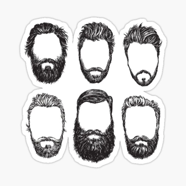 "Beard Styles" Sticker for Sale by BRmega | Redbubble