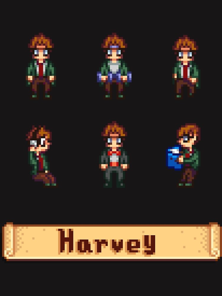 "Stardew Valley Sprites - Harvey Sticker" Photographic Print by ...