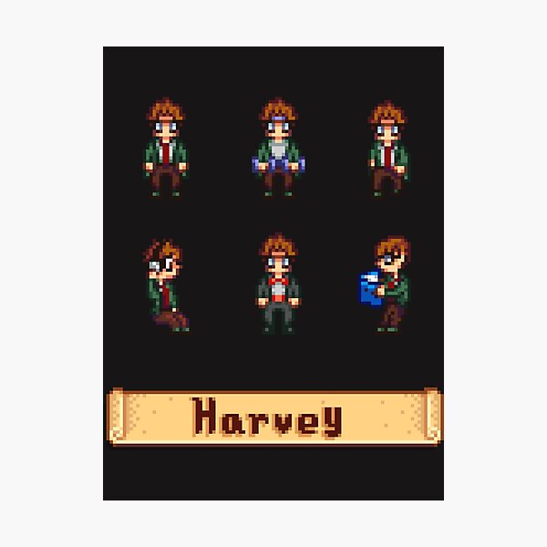 "Stardew Valley Sprites - Harvey Sticker" Photographic Print by ...