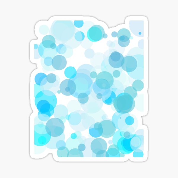 "Aqua bubbles HEX colors" Sticker for Sale by Mbeshter | Redbubble