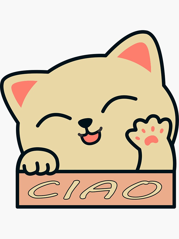 "Gatto" Sticker by Bluesavanna | Redbubble