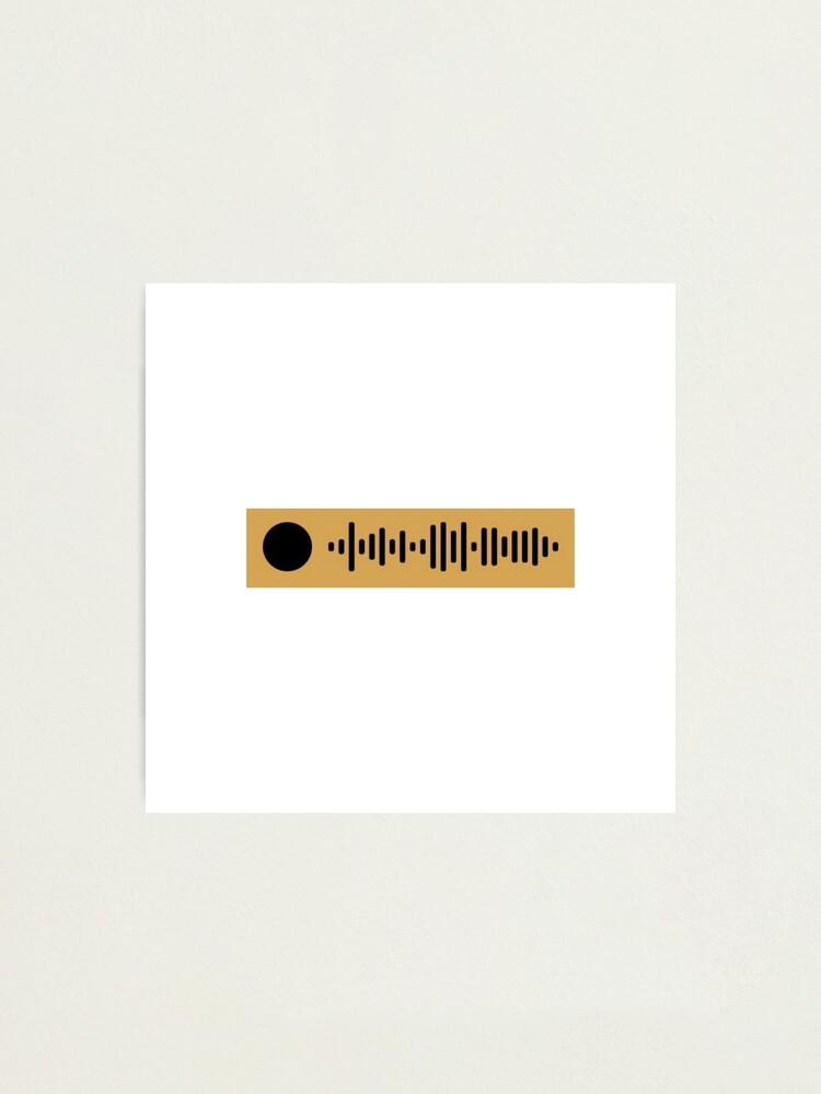 "Yellow by Coldplay | spotify scan code" Photographic Print by sisters ...