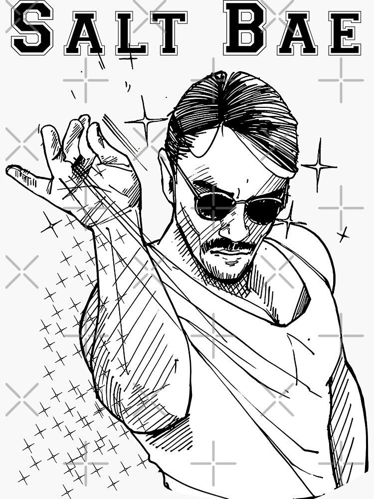 "salt bae" Sticker for Sale by siomaymrza | Redbubble