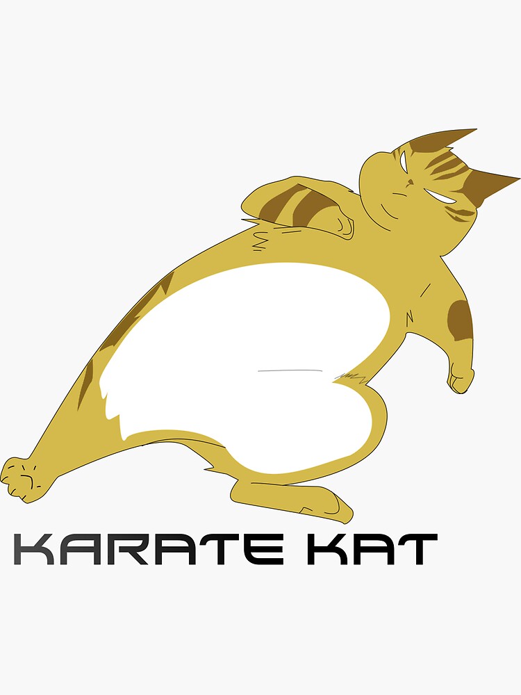 "KARATE KAT" Sticker for Sale by Genji17 | Redbubble