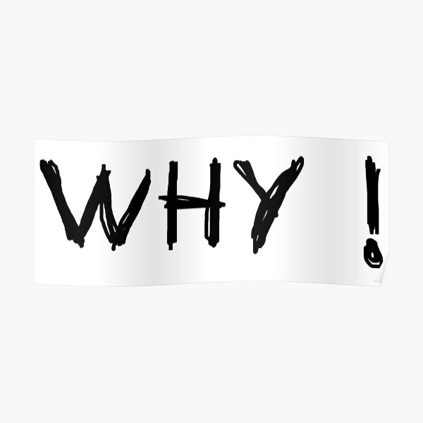 "Why!" Poster for Sale by LightNoirDesign | Redbubble