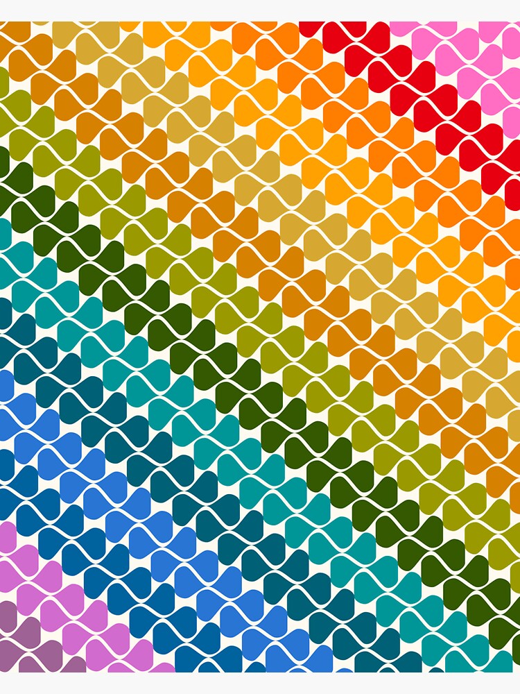 "Abstract Geometric Rainbow Shapes" Sticker by OpalEllery | Redbubble