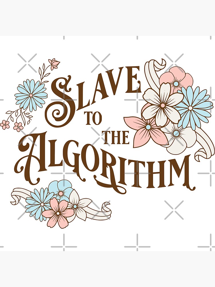 "Slave to the Algorithm logo" Sticker for Sale by HumbleFire | Redbubble