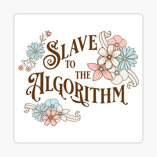 "Slave to the Algorithm logo" Sticker for Sale by HumbleFire | Redbubble