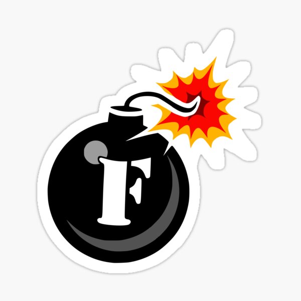 "F-Bomb" Sticker for Sale by DragonflyCraft | Redbubble