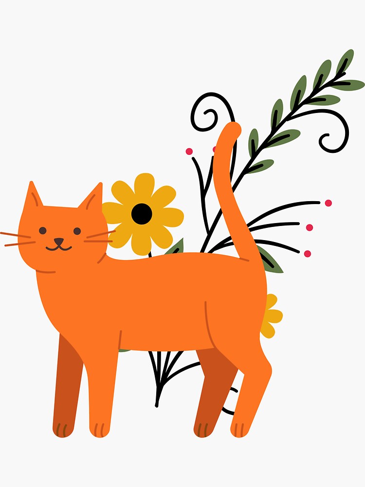 "You are my sunshine cat sunflower - Cat Art - Love Pet art" Sticker by ...