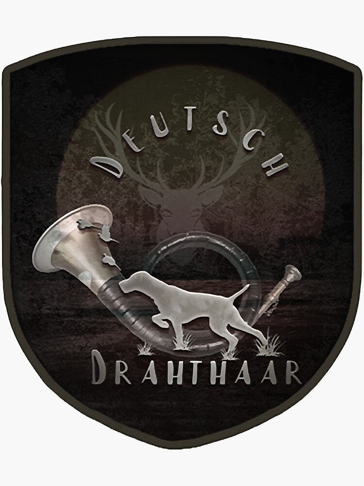 "Drahthaar , logo Classic" Sticker by Wendy543 | Redbubble