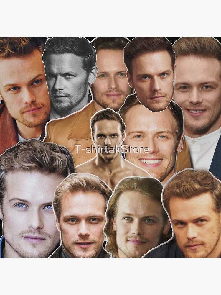 "Sam heughan photo collage" Sticker for Sale by T-shirtakStore | Redbubble