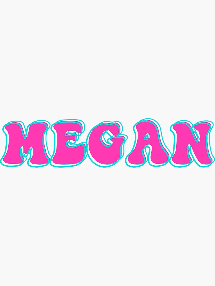 "MEGAN Name - MEGAN Name Cute Design" Sticker by Custom-Name | Redbubble