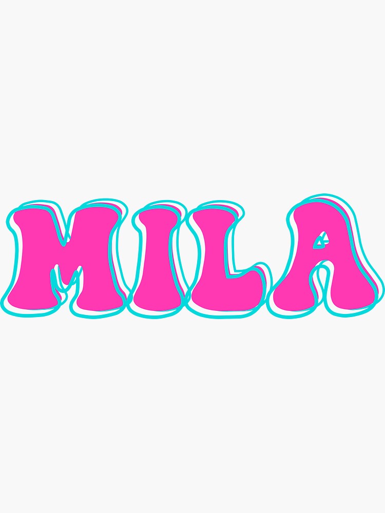 "MILA Name - MILA Name Cute Design" Sticker by Custom-Name | Redbubble