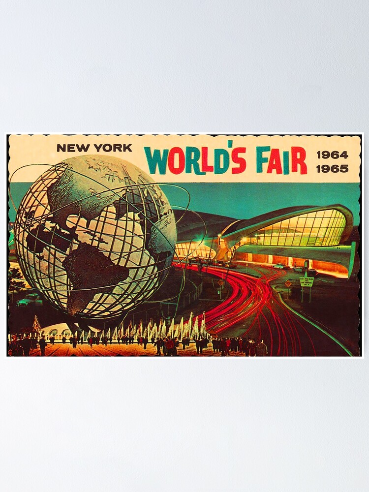 "vintage poster, World's Fair 1964 Poster, New York World's Fair 1964 ...