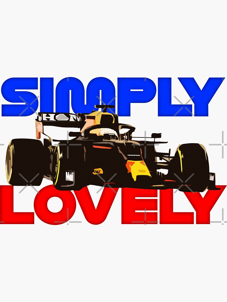 Simply Lovely Max Verstappen Red Bull F1 World Champion Sticker For