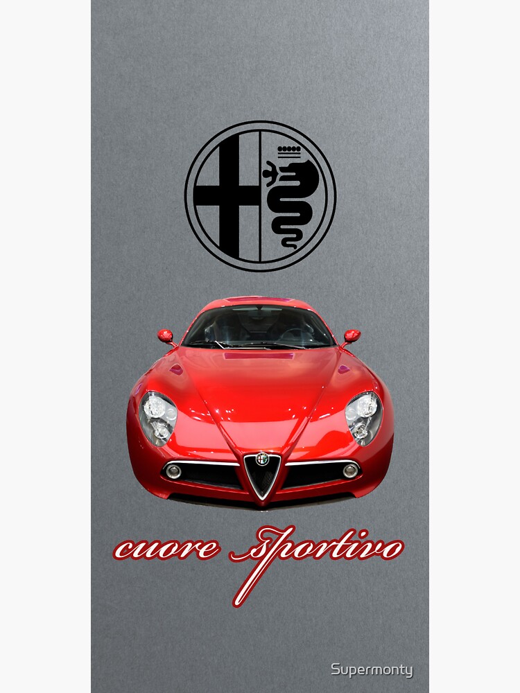 "cuore sportivo alfa romeo" Sticker by Supermonty | Redbubble