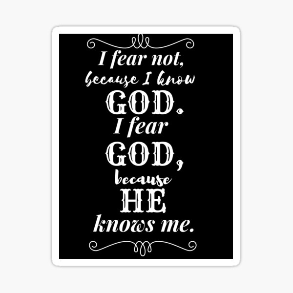 "Fear not!" Sticker for Sale by DisciplesPrint | Redbubble