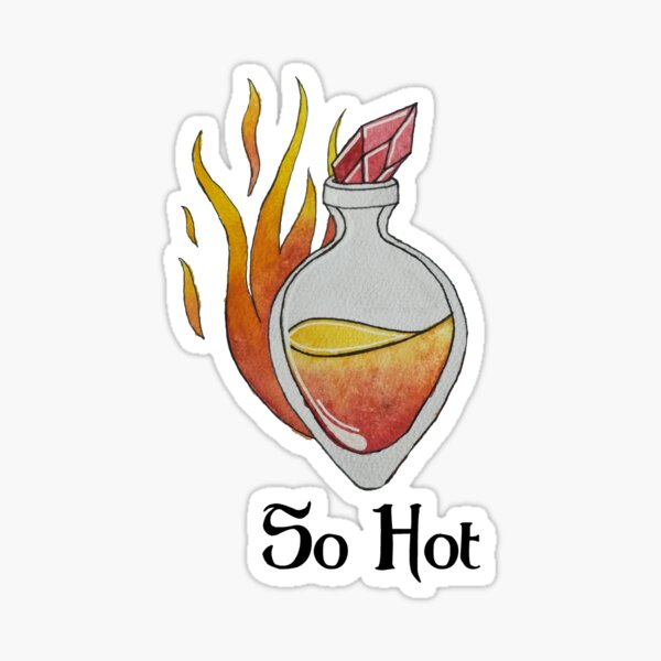 "So hot" Sticker for Sale by Qeilis | Redbubble
