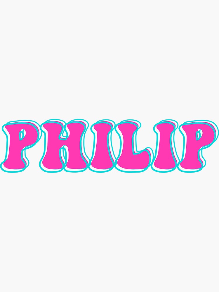 "PHILIP Name - PHILIP Name Cute Design" Sticker by Custom-Name | Redbubble