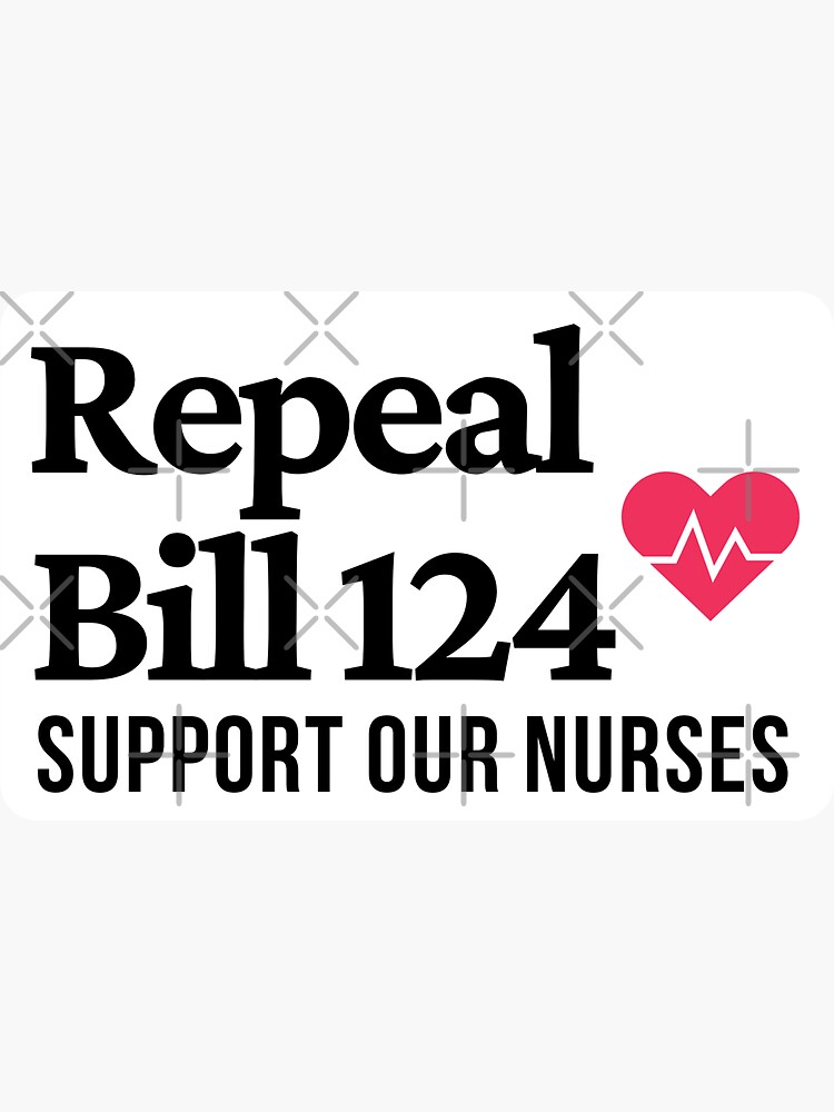 "Repeal Bill 124" Sticker for Sale by KatarinaAndCo | Redbubble