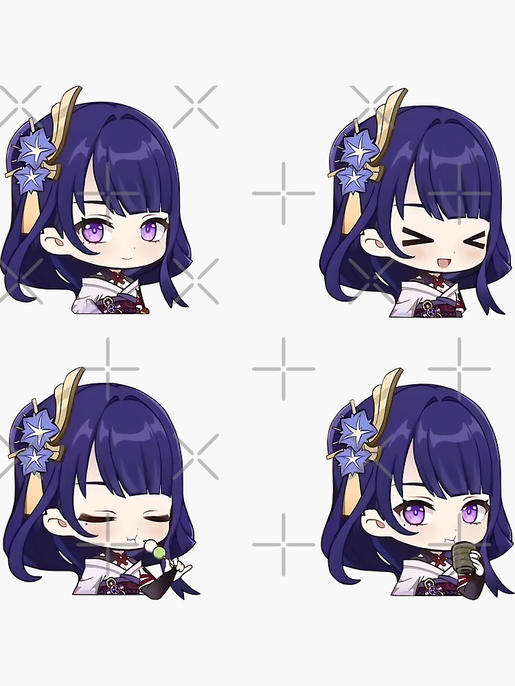 "Raiden Shogun Ei 3rd :: Baal Genshin Impact Chibi Aufkleber-Set ...