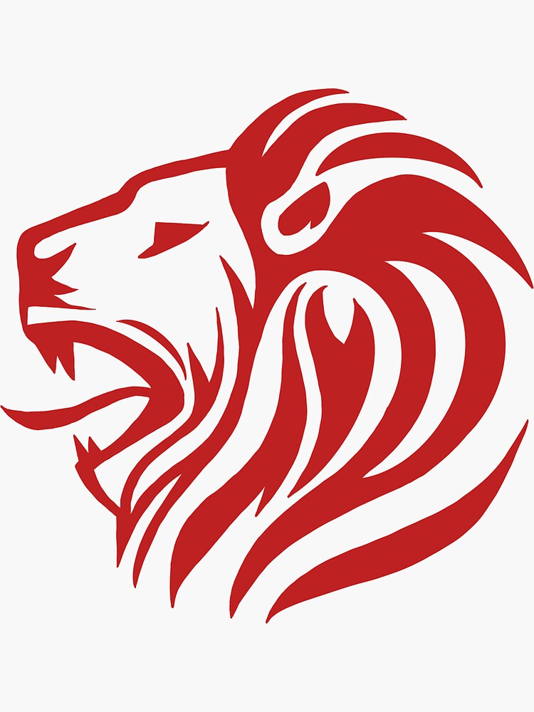 "Red Lion" Sticker for Sale by Mark-V-Art | Redbubble