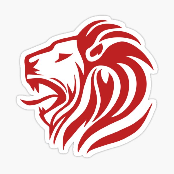 "Red Lion" Sticker for Sale by Mark-V-Art | Redbubble