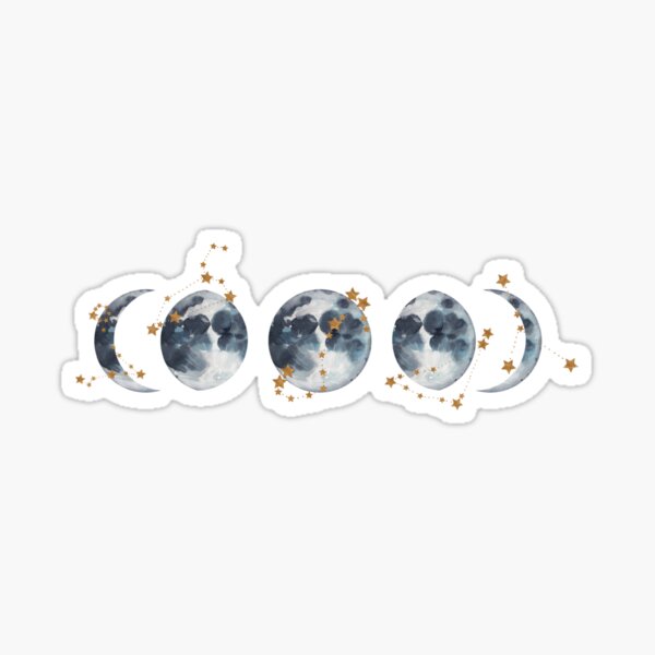 "Cute abstract Moon phases" Sticker by TheaJahid | Redbubble