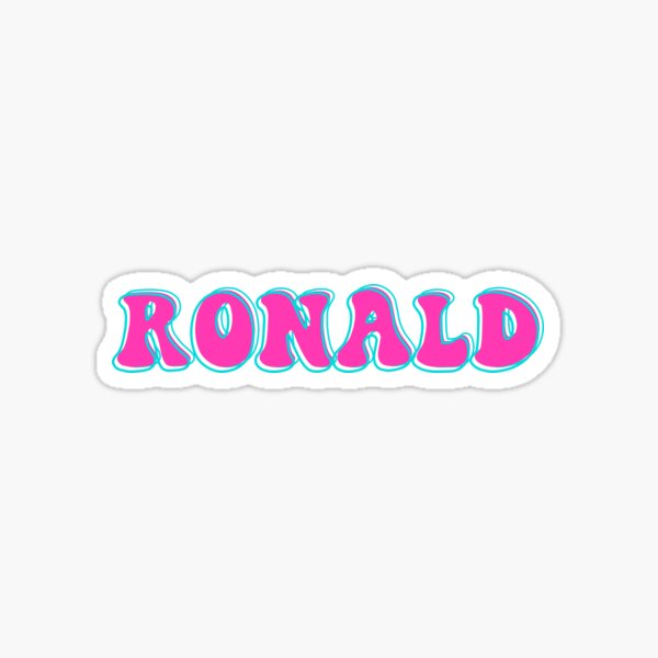 "RONALD Name - RONALD Name Cute Design" Sticker by Custom-Name | Redbubble